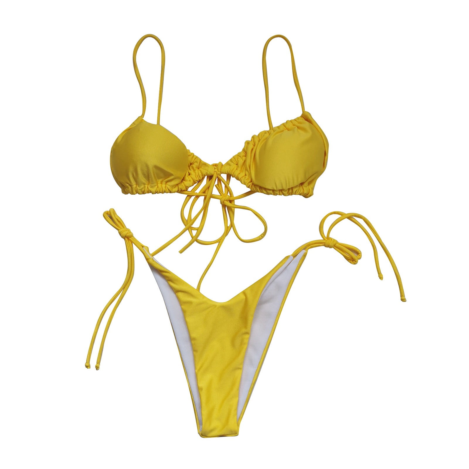 Aayomet Womens Two Piece High Cut Sets Tie Side Thong Swimsuit Tie
