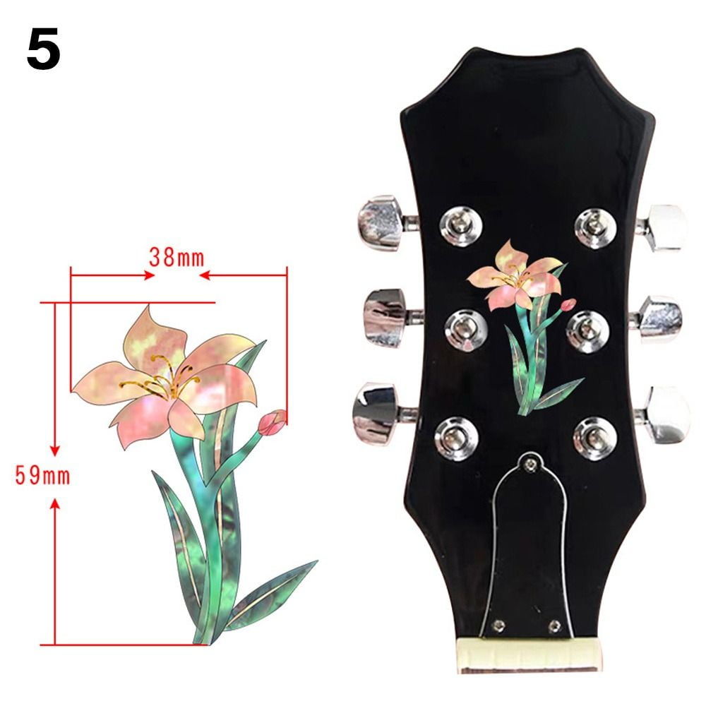 10 Styles PVC Sticker Guitar Accessories DIY Personalise Guitar Neck ...