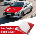 Agiufgs Car Hood Flag 1.15 X 5.09 Ft, Universal Elastic Polyester ...