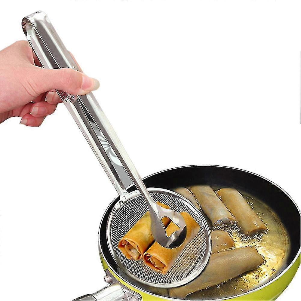 New Steel Food Clip Snack R Ser Bbq Et Serving Tongs Fried Tong Frying ...