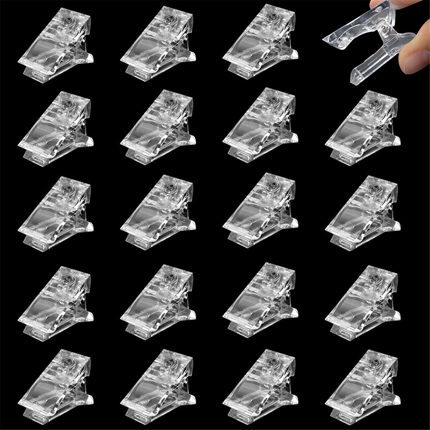 Nail Tips Clips for Quick Building Polygel Nail Forms Transparent ...