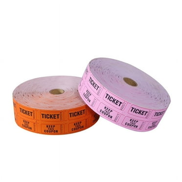 PM, PMC59002, Admit One Single Ticket Roll, 4 / Pack, Green,Magenta ...