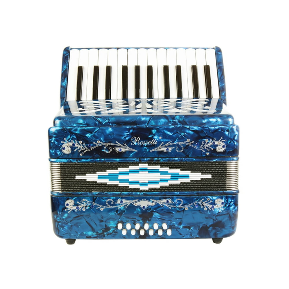 Rossetti Beginner Piano Accordion 12 Bass 25 Keys Blue - Walmart.com ...