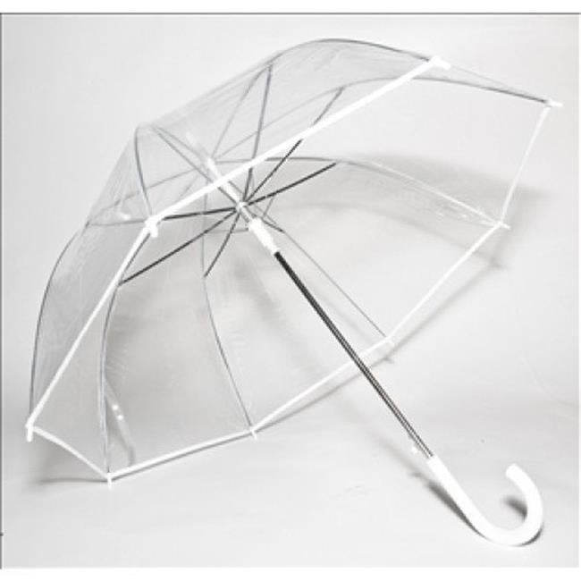 Elite Rain Frankford RAC-WH Auto-Open Clear Umbrella, White - Walmart.com
