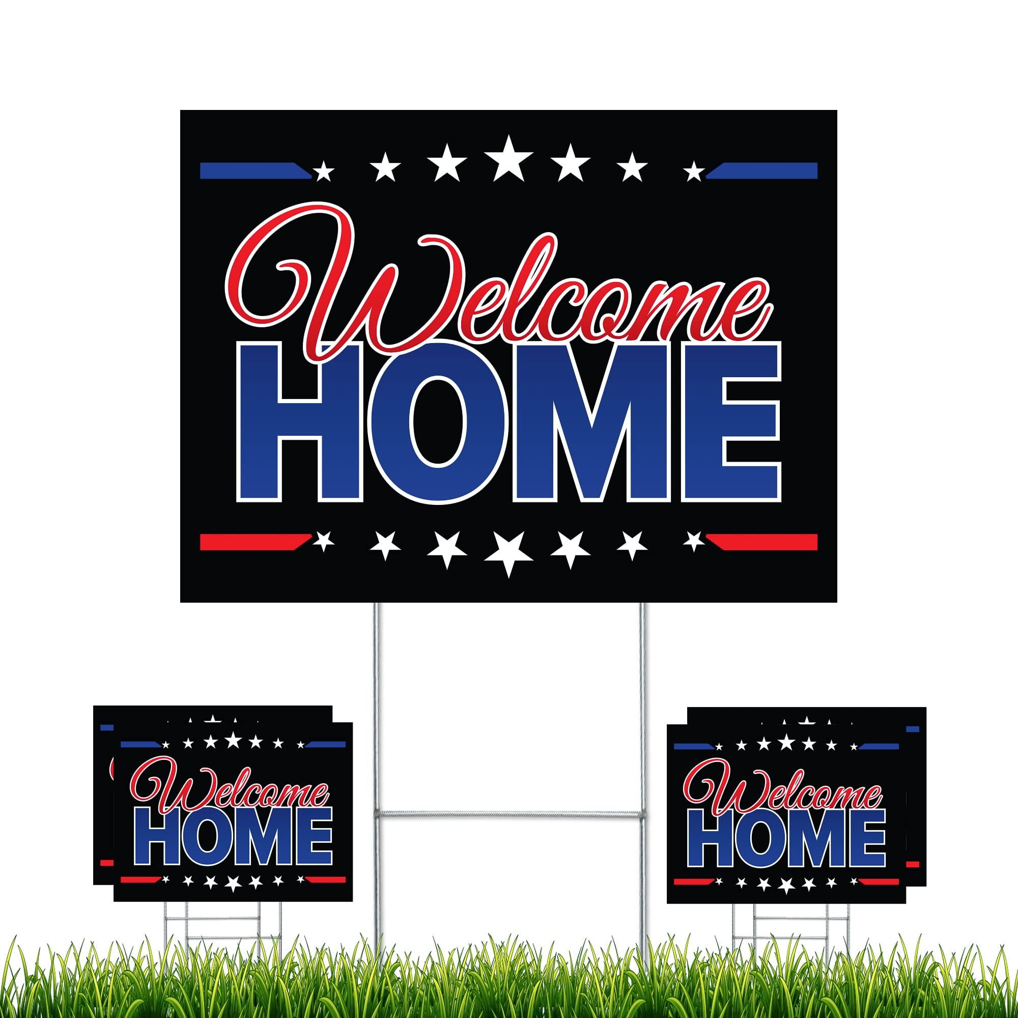NEXT LEVEL SIGNS | Welcome Home Yard Signs | 24 W x 18 H Inches | Metal ...
