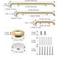 3 Pack Anti Slip Shower Grab Bar Compliance, Gold Bathroom Grab Bar ...