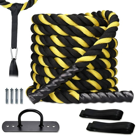 XgEAR Heavy Battle Rope, Workout Rope with Upgraded Polyester cover ...