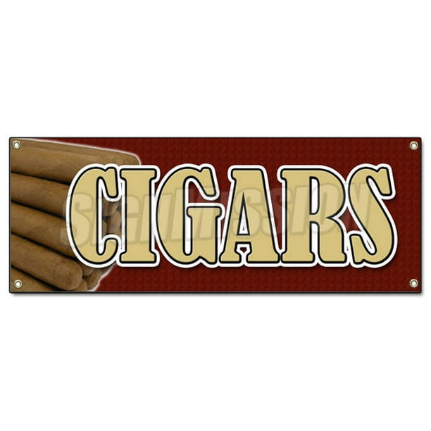 CIGARS BANNER SIGN cigar shop humidor cuban signs smoke shop ...