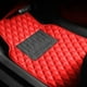 FH Group Diamond Pattern Floor Mats Leather For Car SUV Van Red w/ Gray ...