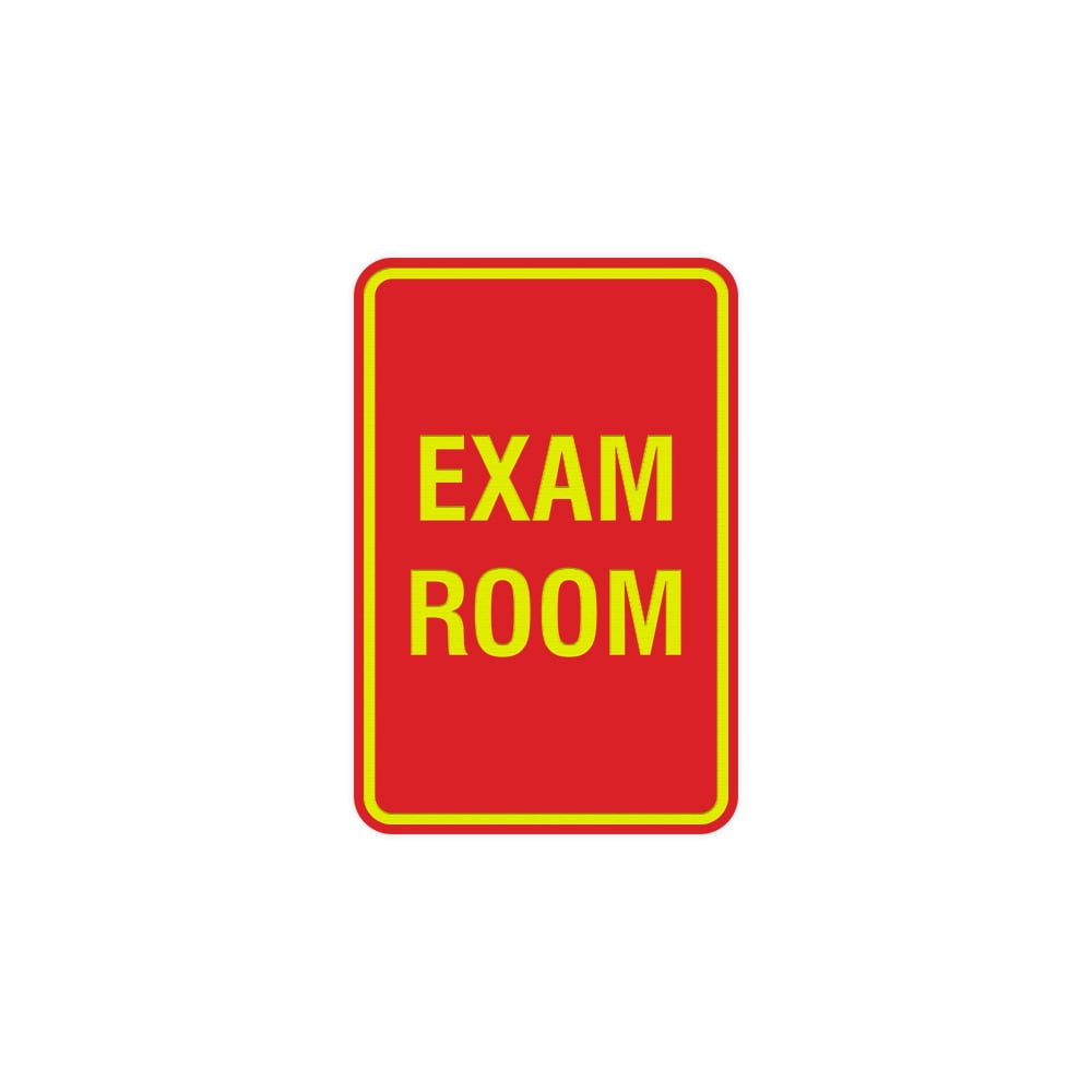 Portrait Round Exam Room Sign (Red/Yellow) - Large 6" x 8" - Walmart.com