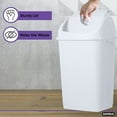 13 Gallon Kitchen Trash Can with Swing Lid, Indoor/Outdoor Large 52 Qt ...