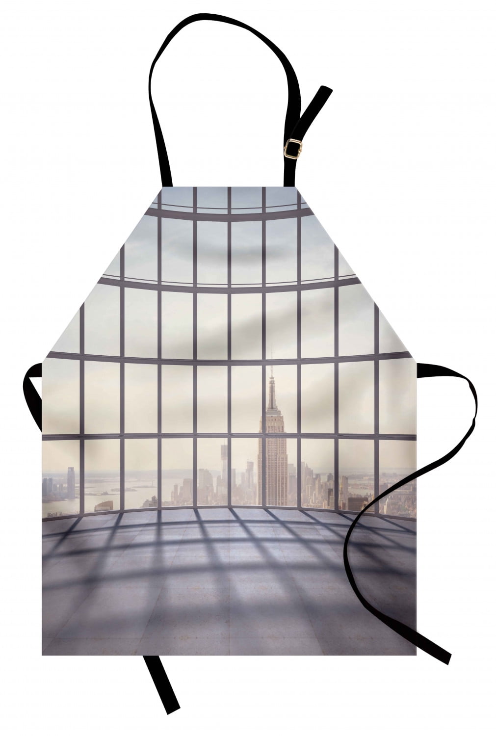 Modern Apron Big Office Windows Lattice Square Lines Apartment Urban ...