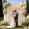 Beige Backdrop Curtains 30ft x 8ft: Wedding Photo Backdrop Drapes ...