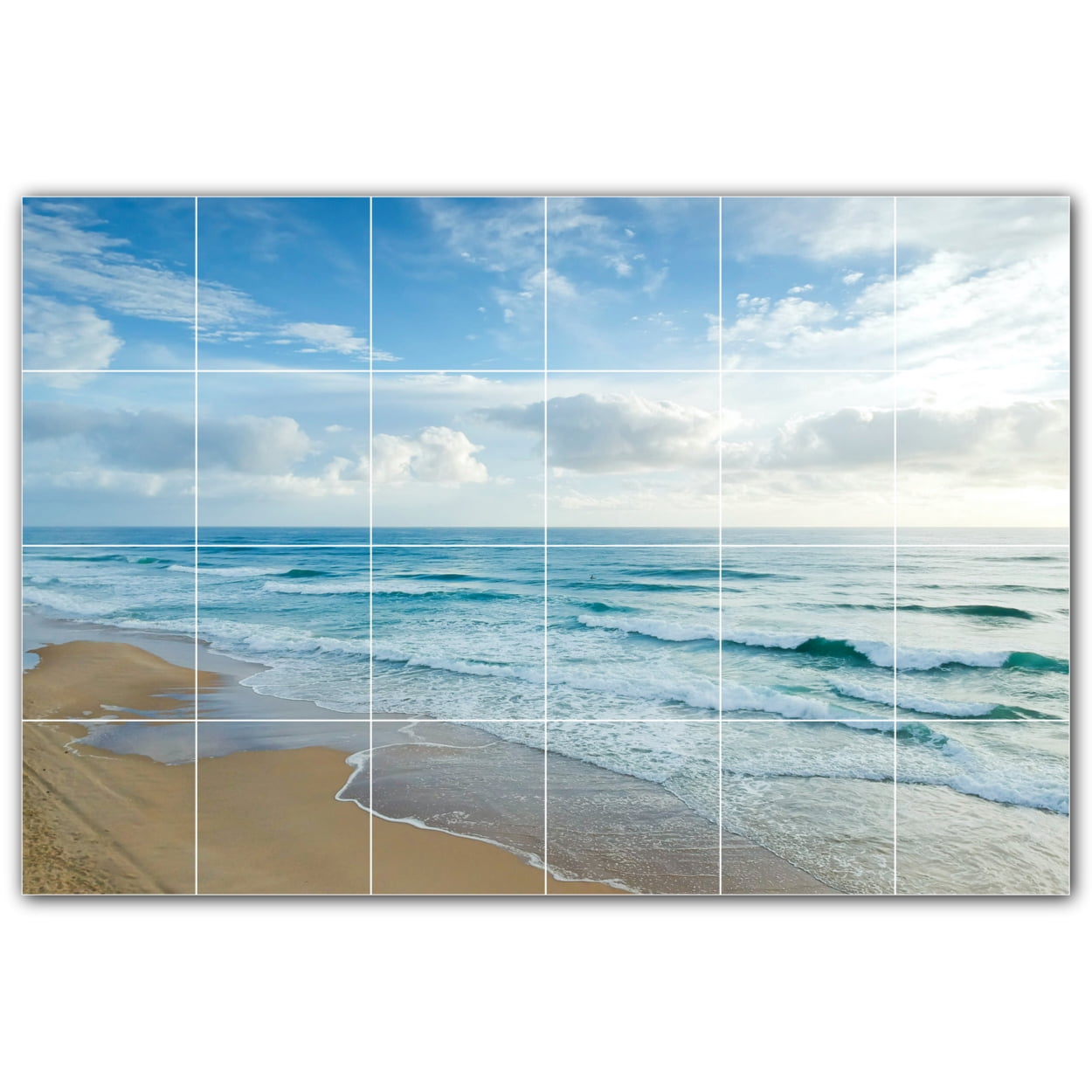 Picture-Tiles.com: Beach Ceramic Tile Wall Mural WAL500086-64L. 48"W x ...