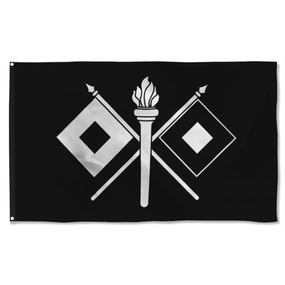Cayyon Signal Corps Black And White Flag 3x5Feet Military Banner with 2 ...