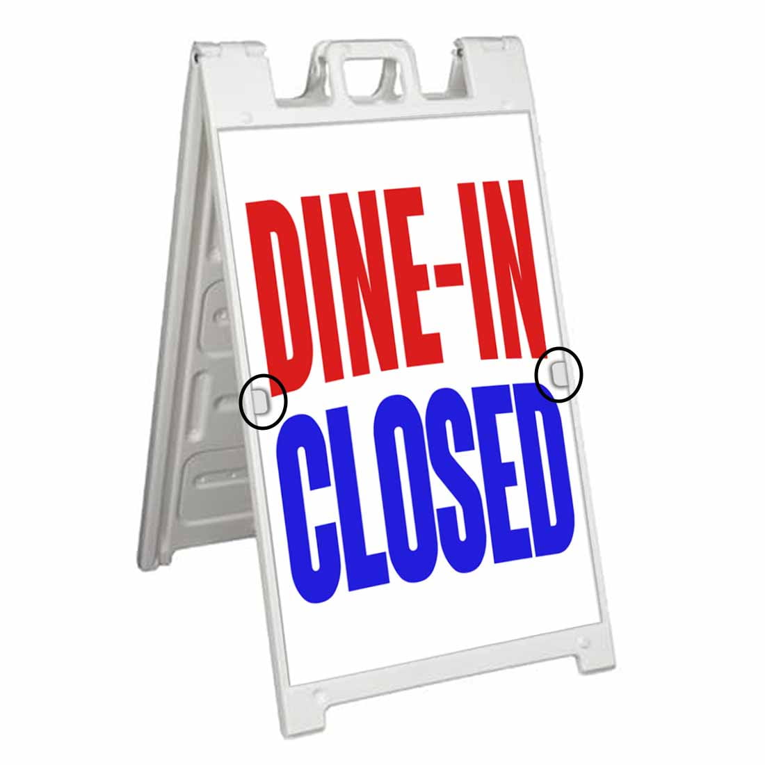 Dine-In Closed (24" X 36") Deluxe A-Frame Signicade, Includes 2 ...