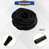 3/8" x 50'feet - Wire Loom - Wire Protector tubing Flexible Conduit ...