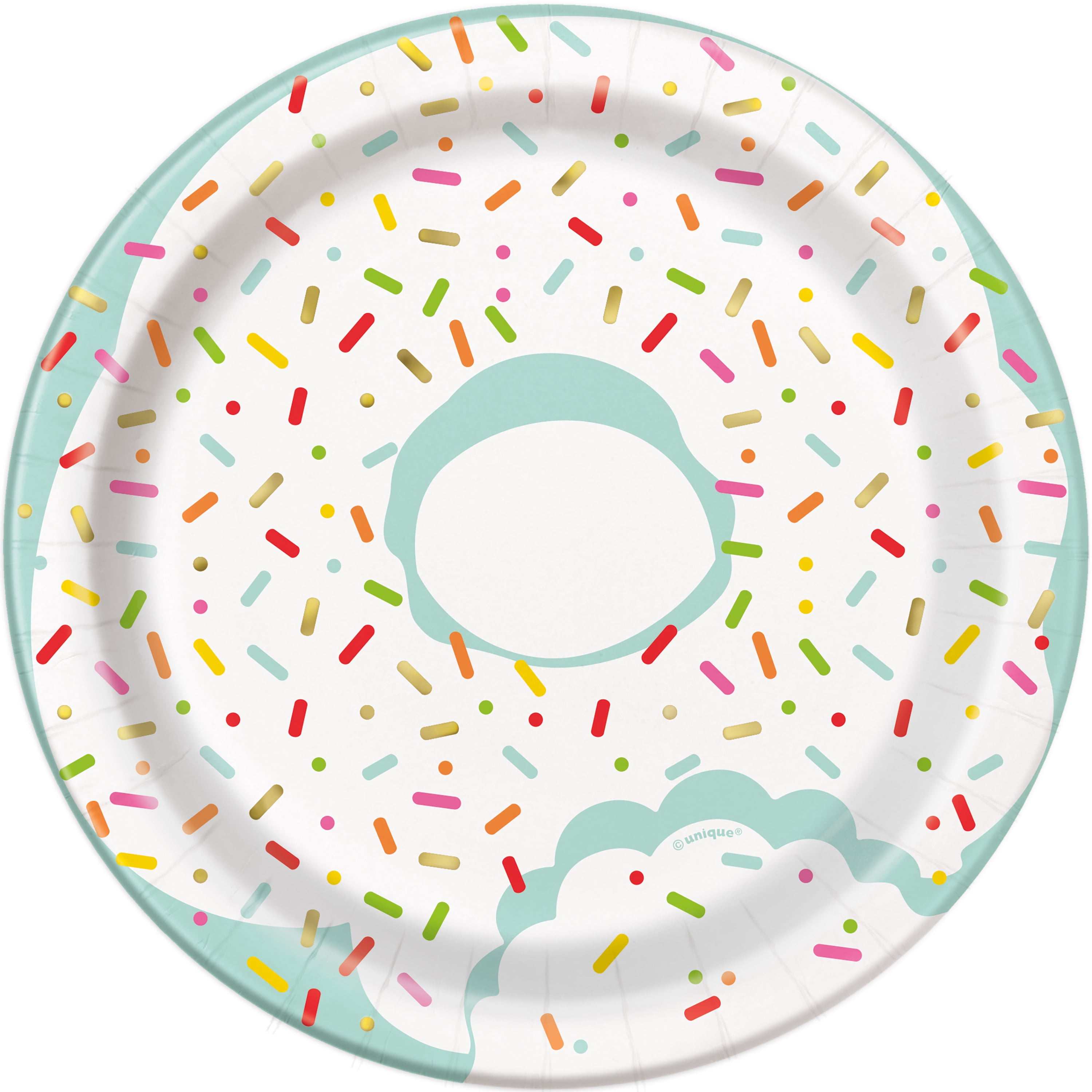 Foil Donut Party Paper Dessert Plates, 7 in, 8ct - Walmart.com
