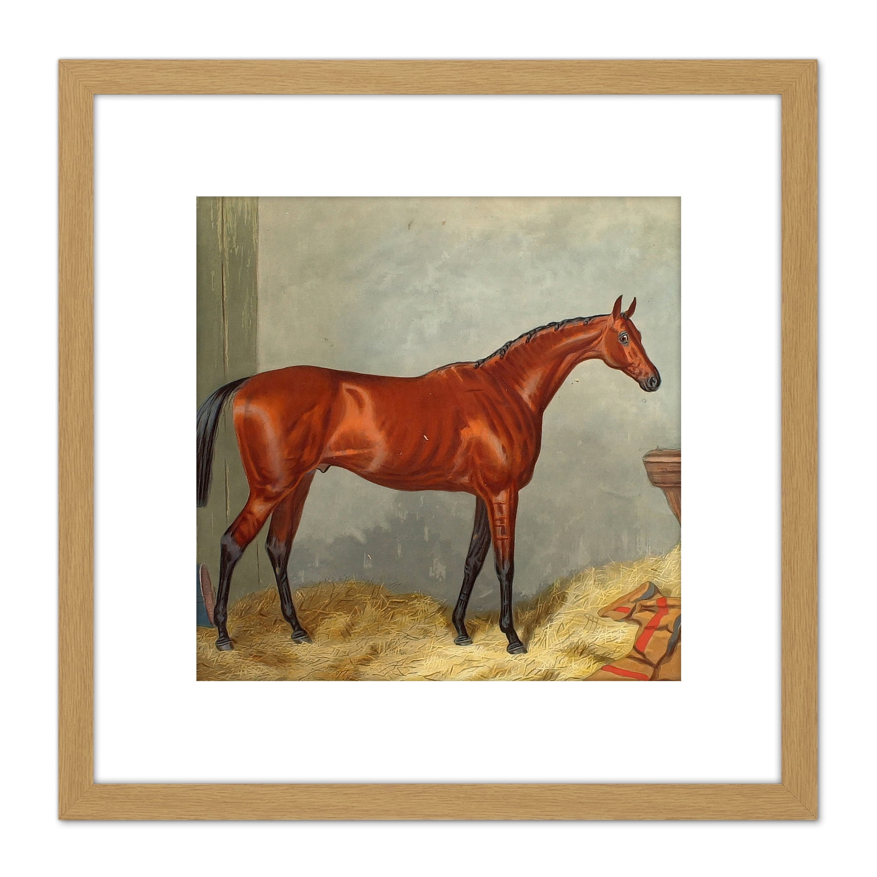 Edward Gilbert Hester Silvio 1877 8X8 Inch Square Wooden Framed Wall ...