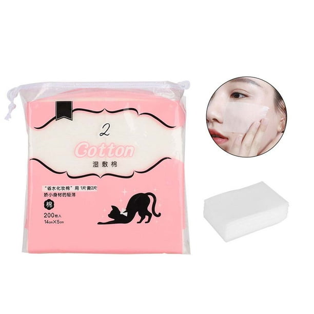 Cotton Pad 200pcs Make Up Cotton Pad Double Sided Wet Compress Cotton ...