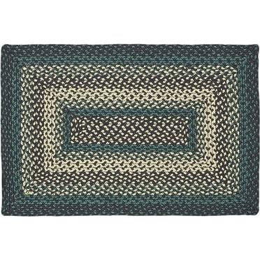 VHC Brands Heritage Farms, Braided Jute Rug, Non-Skid Pad, Door Mat ...