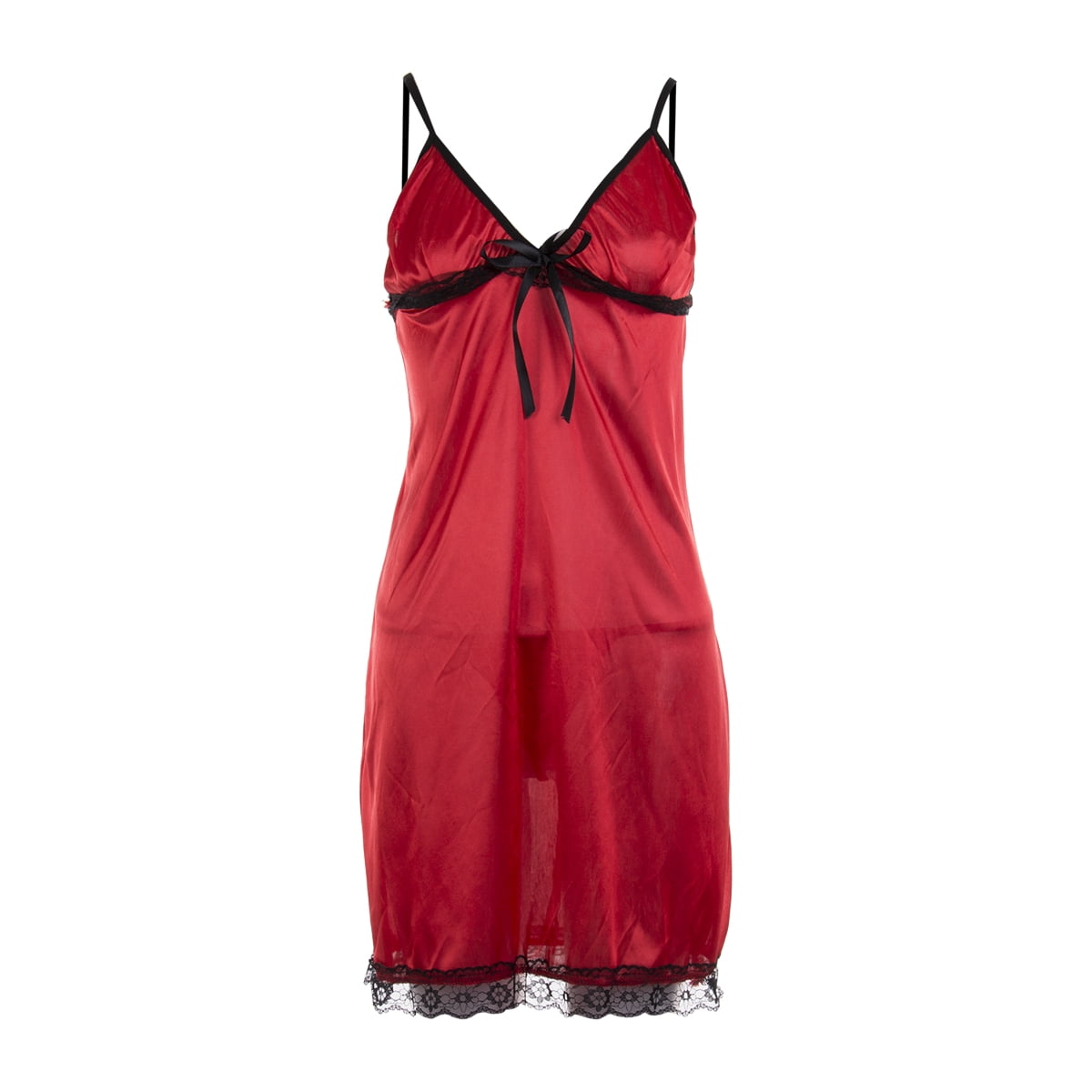 Tregren Women’s Sexy 2PCS Lingerie Set, Lace Silk Satin Night Dress ...