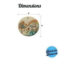 Be Kind Vintage Hippie Design Christmas Tree Holiday Round Ceramic ...