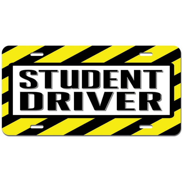 Student Driver Warning Novelty Metal Vanity License Tag Plate - Walmart.com