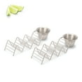 2LB Depot Taco Holder Stand with Salsa Cup - Premium Stainless Steel ...