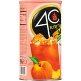 4C Peach Iced Tea Mix, 82.6 oz Canister, Instant Powdered Drink, Makes ...