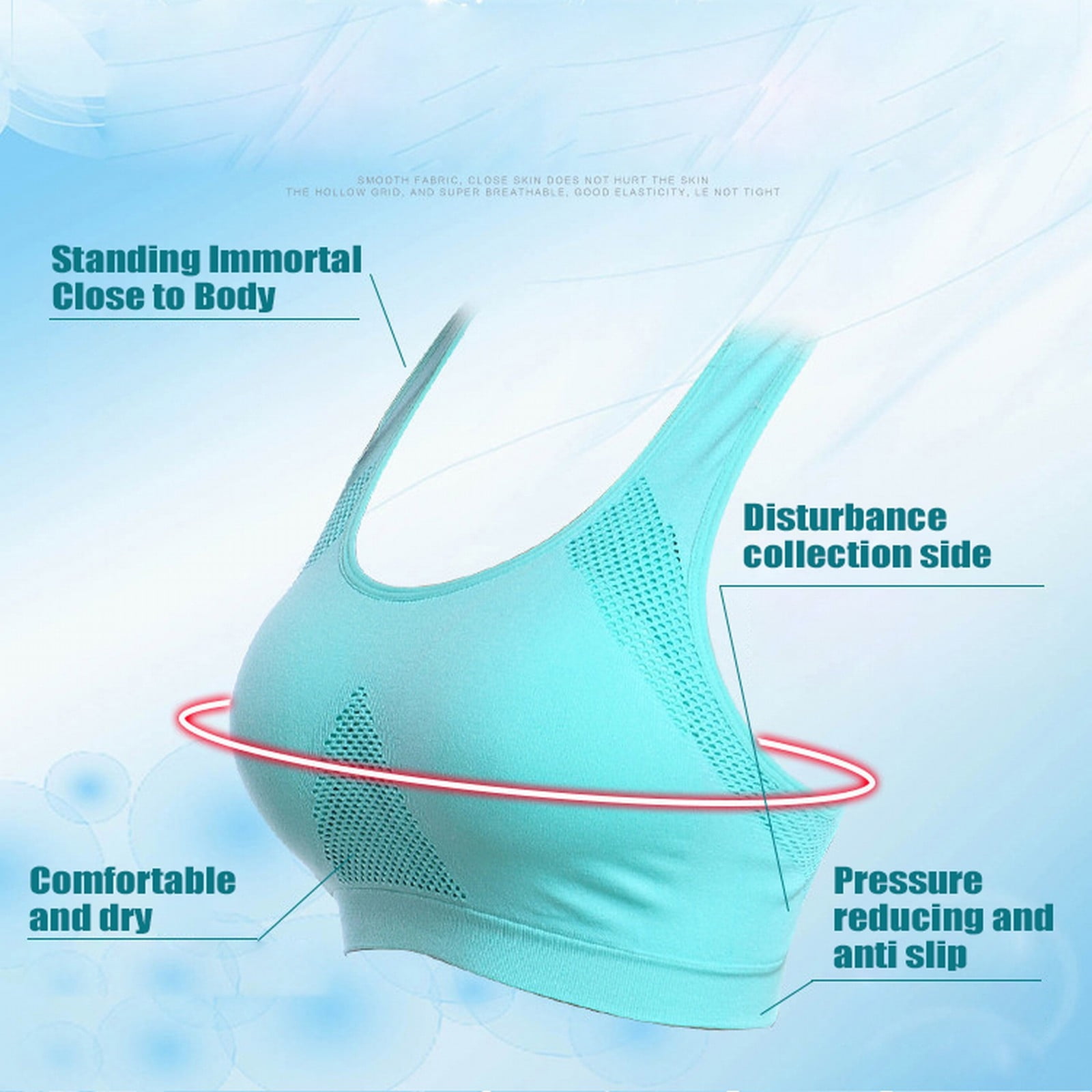 Peaskjp Sports Bras For Women High Support Breathable Womens Spaghetti