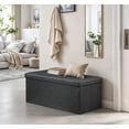 43.3 Inch Folding Storage Ottoman Bench with Hidden Storage, Foot Rest ...