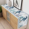 Coastal Seahorse Table Runner 108 Inches Long Farmhouse Dress Scarves ...
