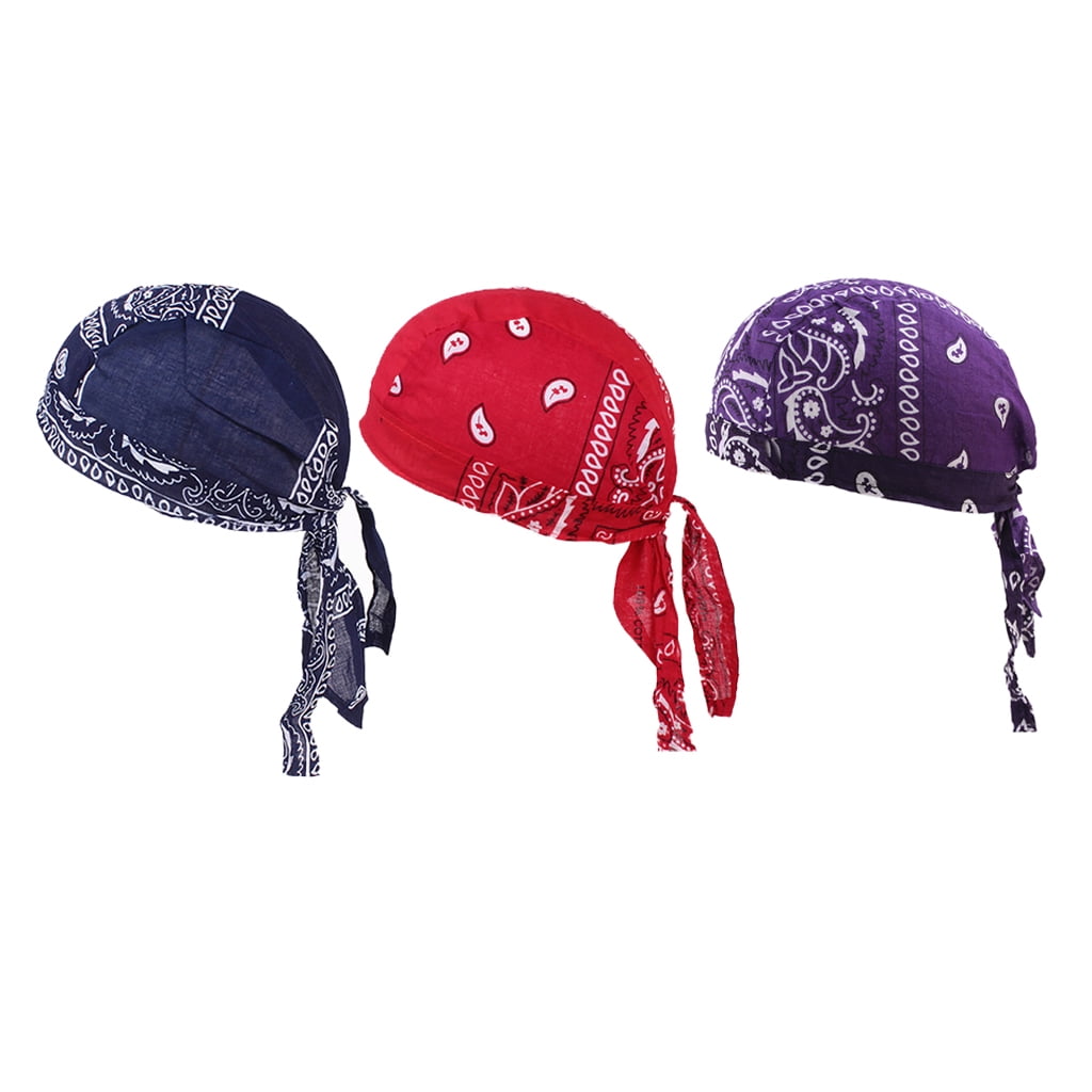 Click here for Siruishop Mens Skull Head Scarf Bandana Turban Red... prices