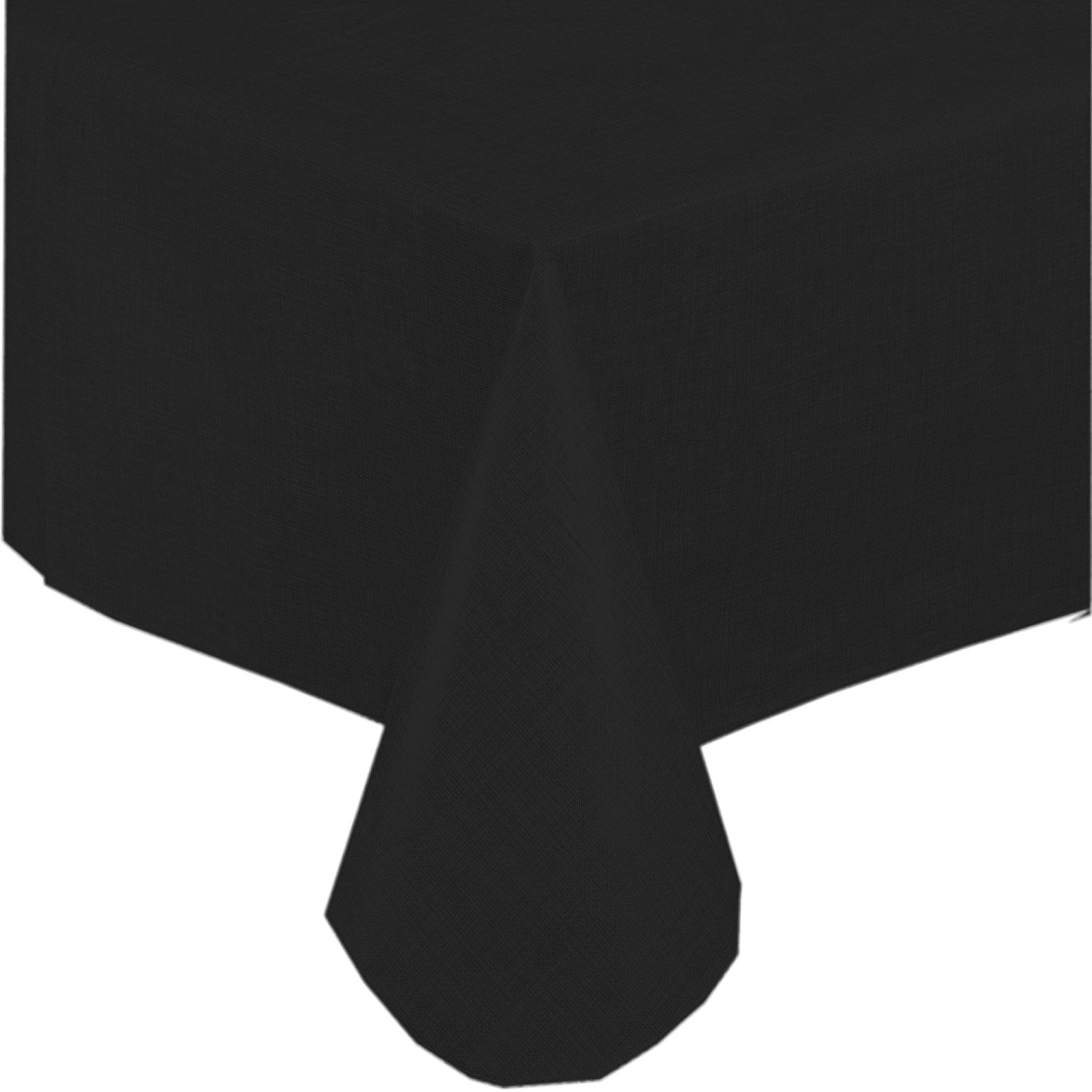 SpillGuard Flannel Backed Vinyl Tablecloth (52" x 70" Oblong) - Black ...
