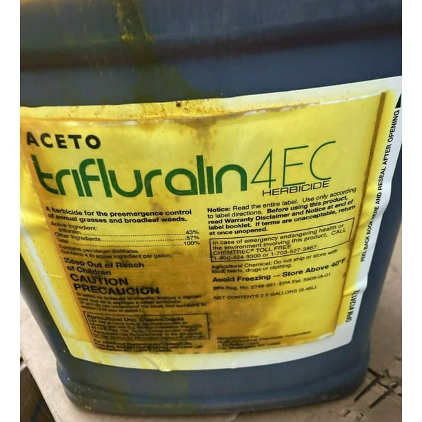 (2/CASE) ACETO Trifluralin 4EC Herbicide - 2.5 Gallons (Triflurex HFP ...