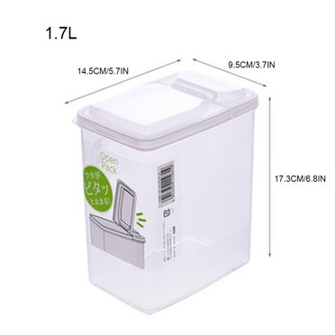 Mainstays Medium Canister with Handle, 21 Cups - Plastic, Gray Lid and ...