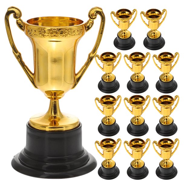 12 mini trofeos: copas de trofeo pequeñas de plástico, decoraciones ...