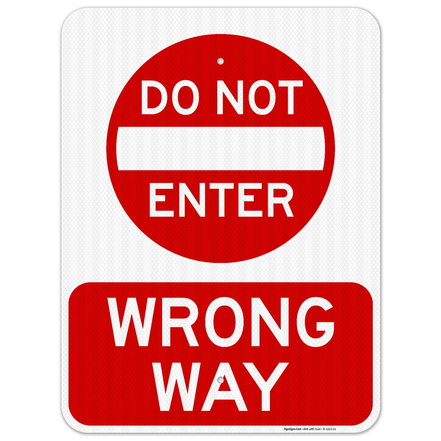 Do Not Enter Wrong Way Sign, - Walmart.com