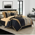 Lanco Elegant Black and Gold Comforter Set, 15 Piece Room-in-A-Bag ... Lanco Elegant Black and Gold Comforter Set, 15 Piece Room-in-A-Bag ...