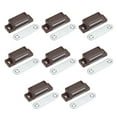 Uxcell Magnetic Latch Catch with Strike Plate Plastic Brown 8 Pack ...