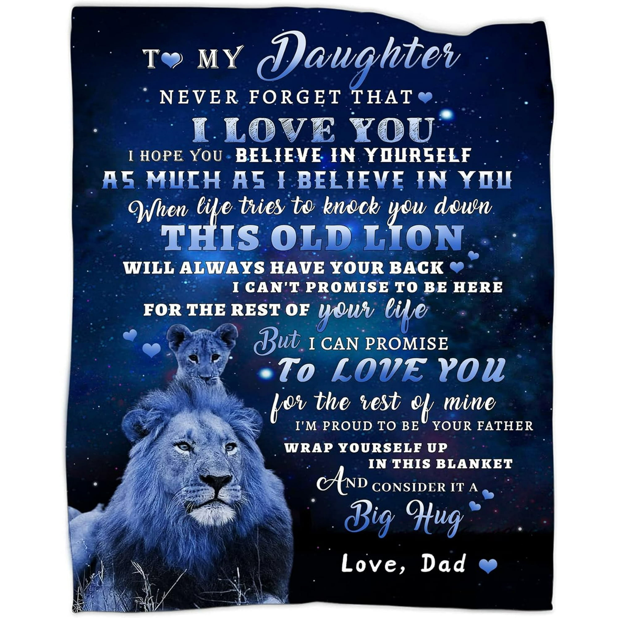 Click here for Gfdyree To My Daughter Blanket From Dad  Lion Blan... prices