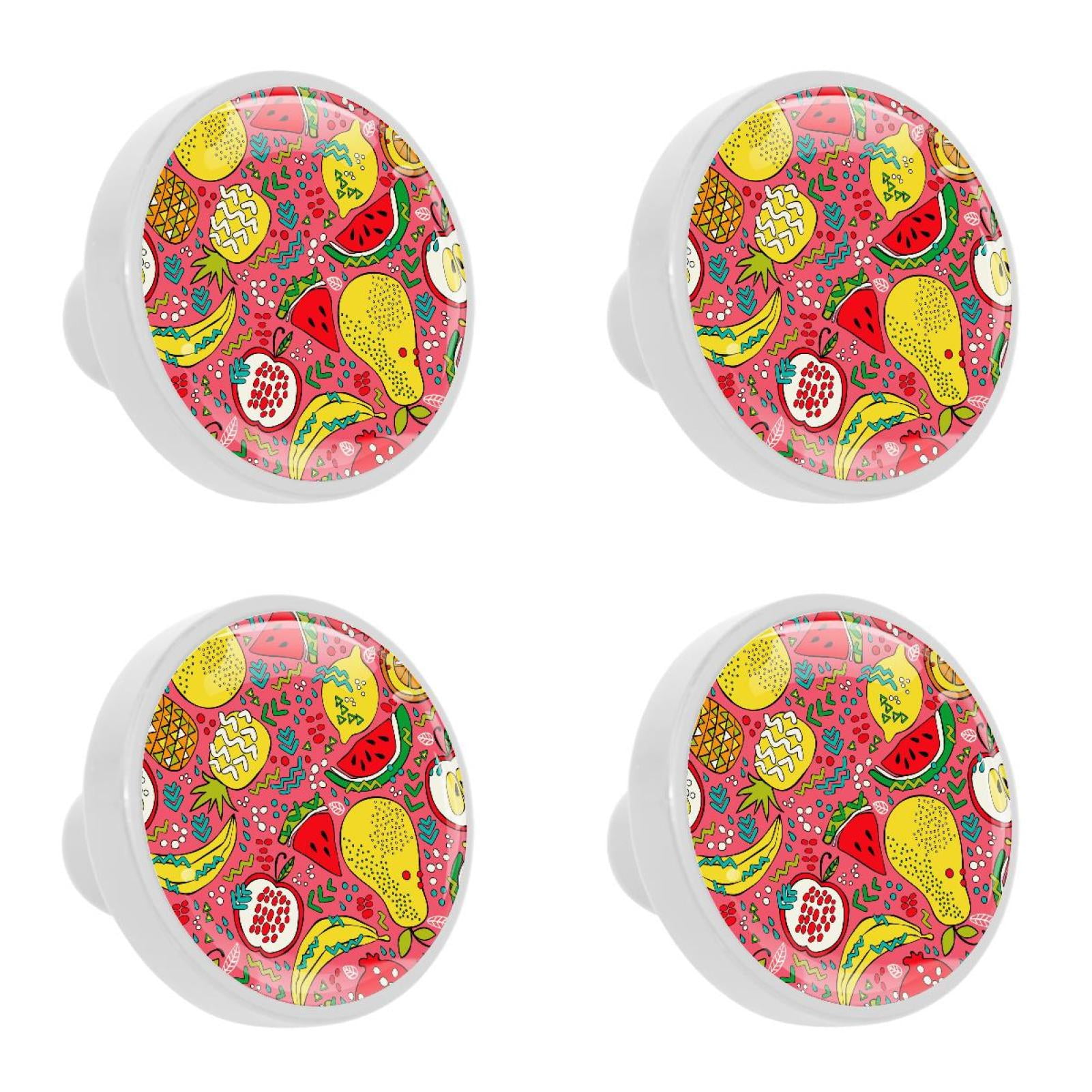 4 Pcs Summer Fruits Knobs for Kitchen Cabinet Cupboard Dresser Bookcase ...