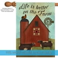 Toland Home Garden Better on the Farm Cow Fall Flag Double Sided 28x40 ...