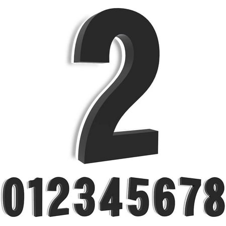7'' House Number 2, Homlux Backlit Floating LED Lighted Outdoor Large ...