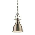Duncan Small Pendant with Chain in Black with a Matte Black Shade ...