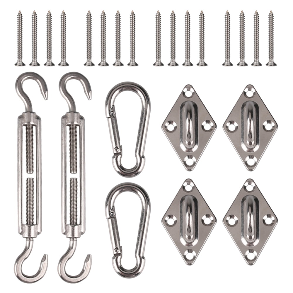 Shade Sail Hardware Kit, Stainless Steel Rectangle/Square Sun ...