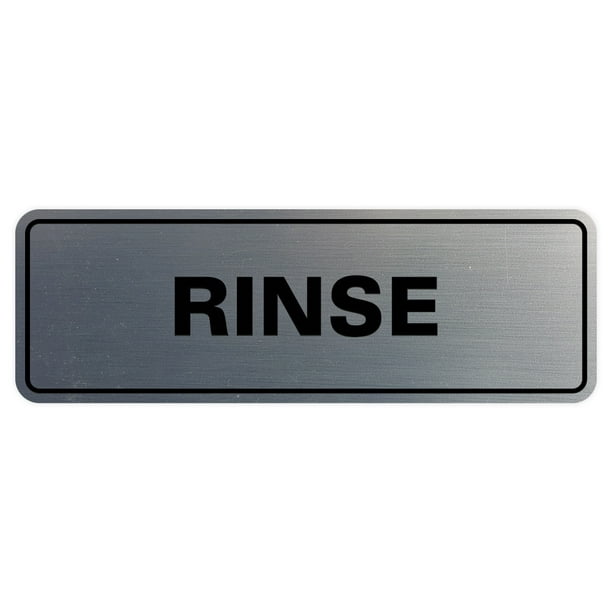 Standard Rinse Sign (Brushed Silver) - Large - Walmart.com