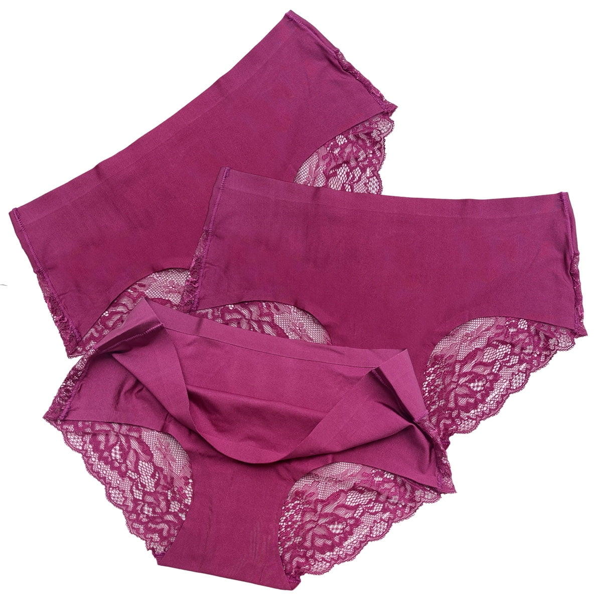 Pack 3 Panty Pantaletas Dama Encaje Satin Ropa Interior Sexy Dara Baby ...