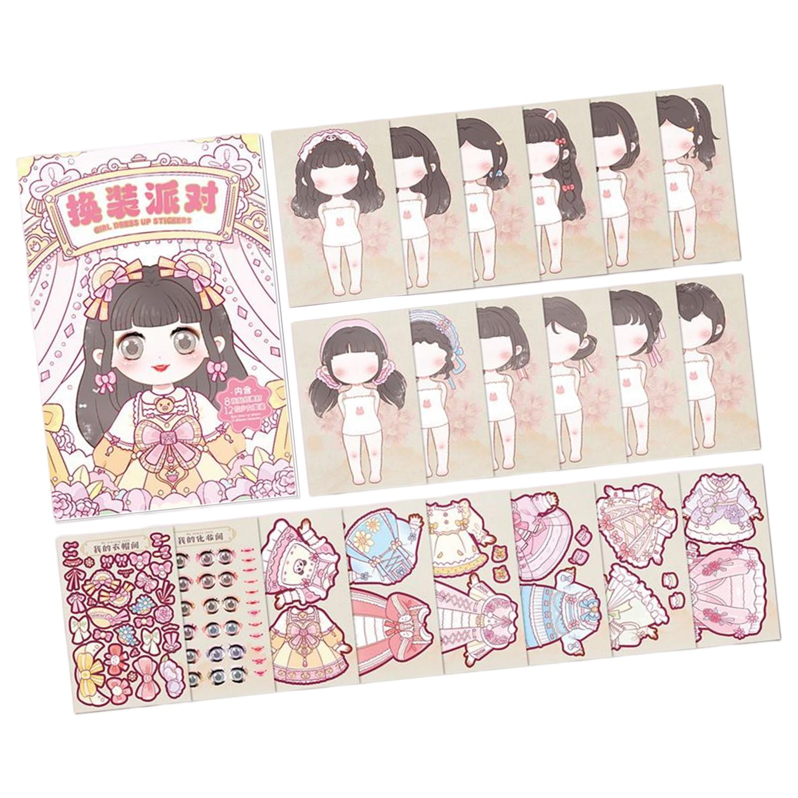 Dress up Doll Stickers DIY Princess dress up Stickers for Kids Birthday ...